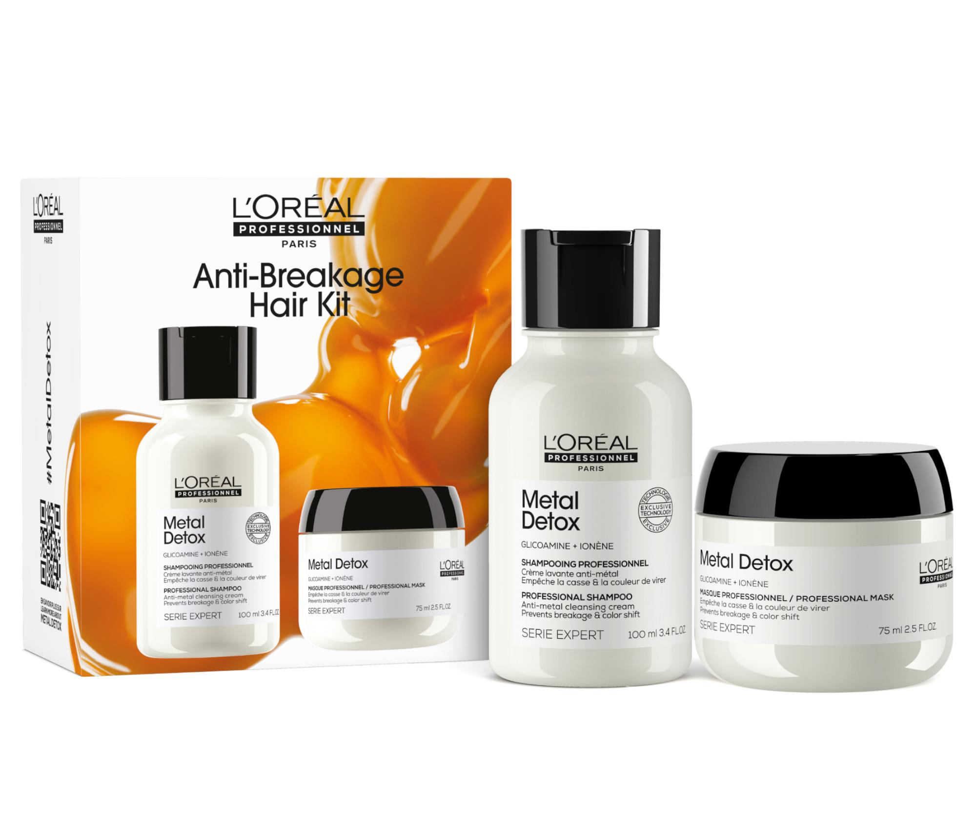 Cestovní sada pro barvené a poškozené vlasy Loréal Professionnel Serie Expert Metal Detox Mini ...