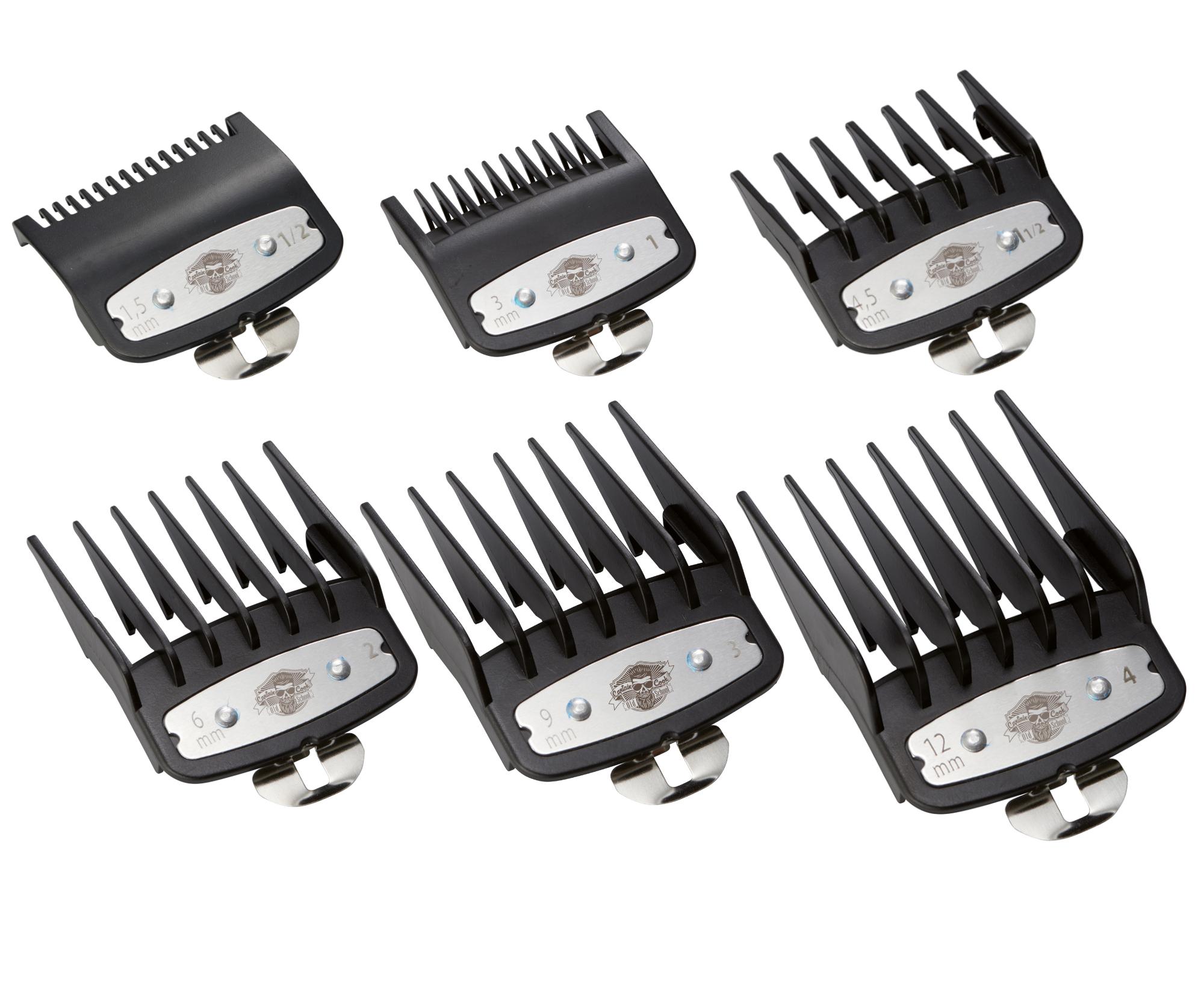 Sada nástavců pro střihací strojky Captain Cook - 6 ks - Captain Cook | Svět kadeřnictví.cz