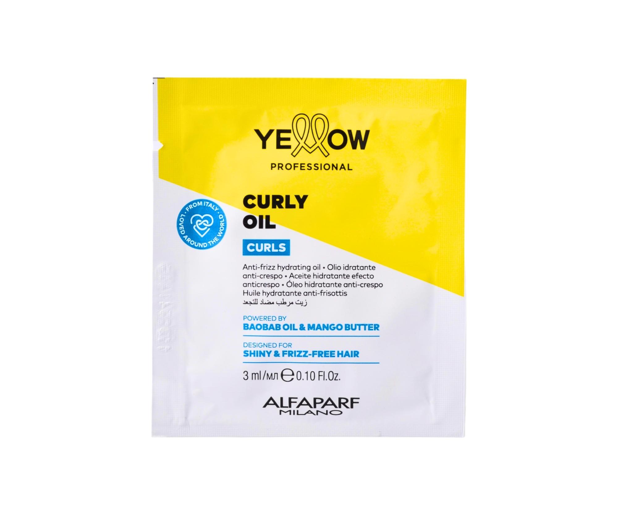 Rozjasňující a zjemňující olej pro vlnité a kudrnaté vlasy Yellow ...