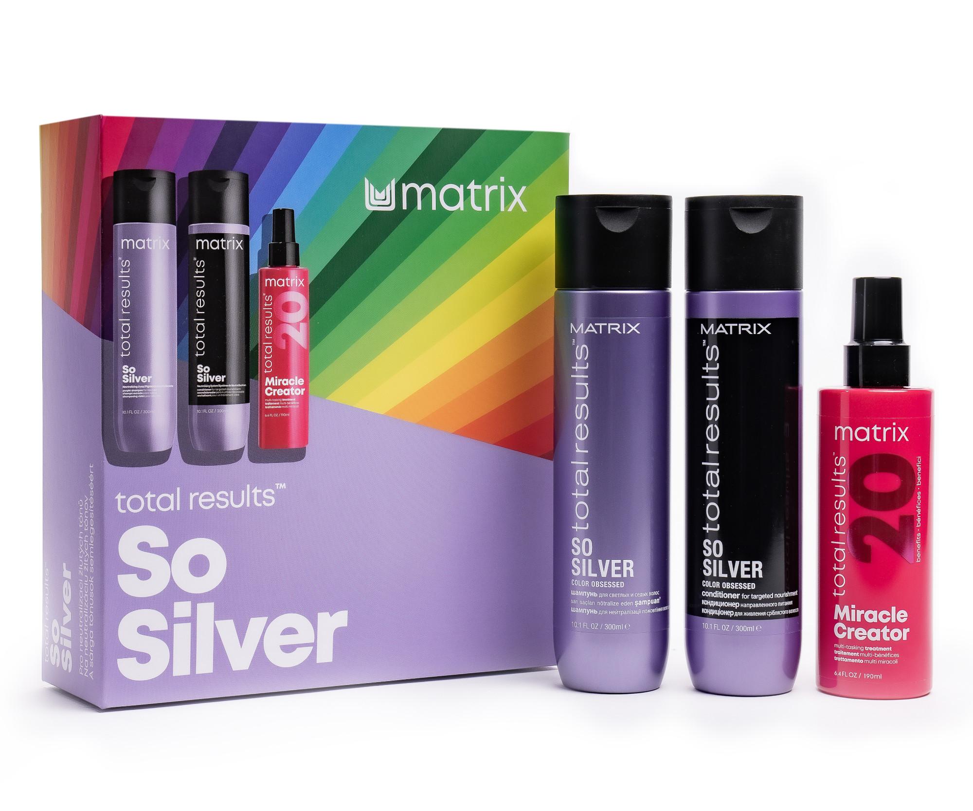 Dárková sada pro blond a melírované vlasy Matrix So Silver - Matrix ...