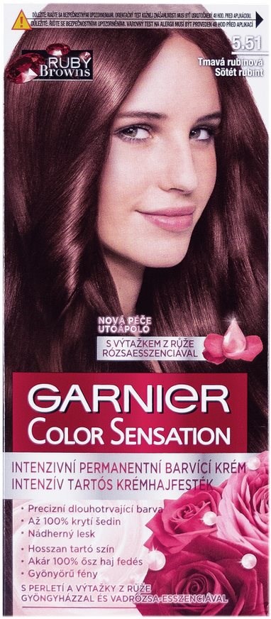 Permanentní barva Garnier Color Sensation 5.51 tmavá rubínová - Garnier ...