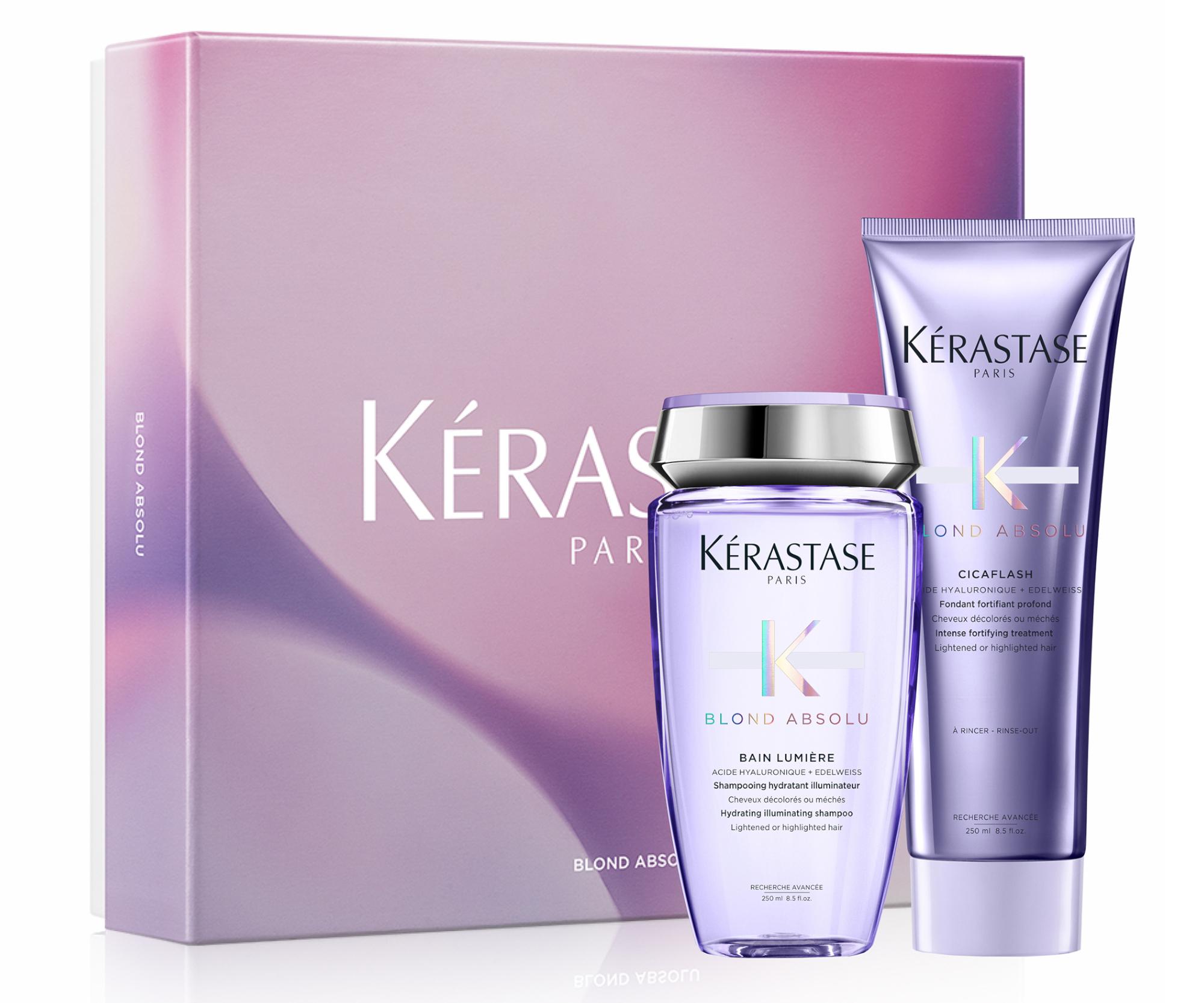 Dárková sada pro rozjasnění blond vlasů Kérastase Blond Absolu Fondant ...