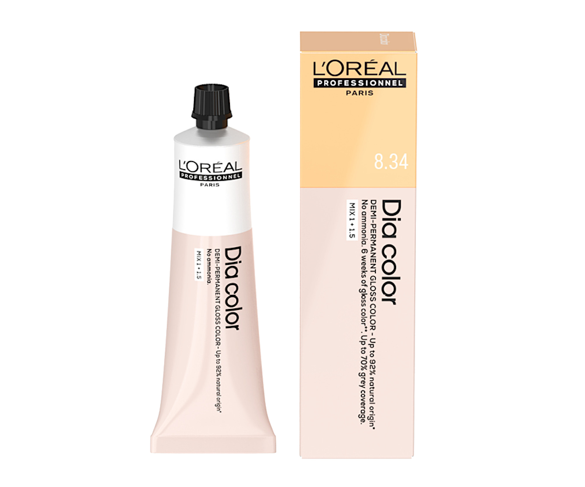 Přeliv na vlasy Loréal Professionnel Dia color 60 ml - 8.34 světlá ...
