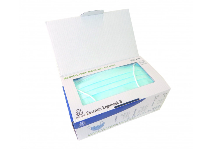 Ochranná rouška Batist 3 vrstvá - 17,5 x 9,5 cm, 50 ks - modrá - Batist ...