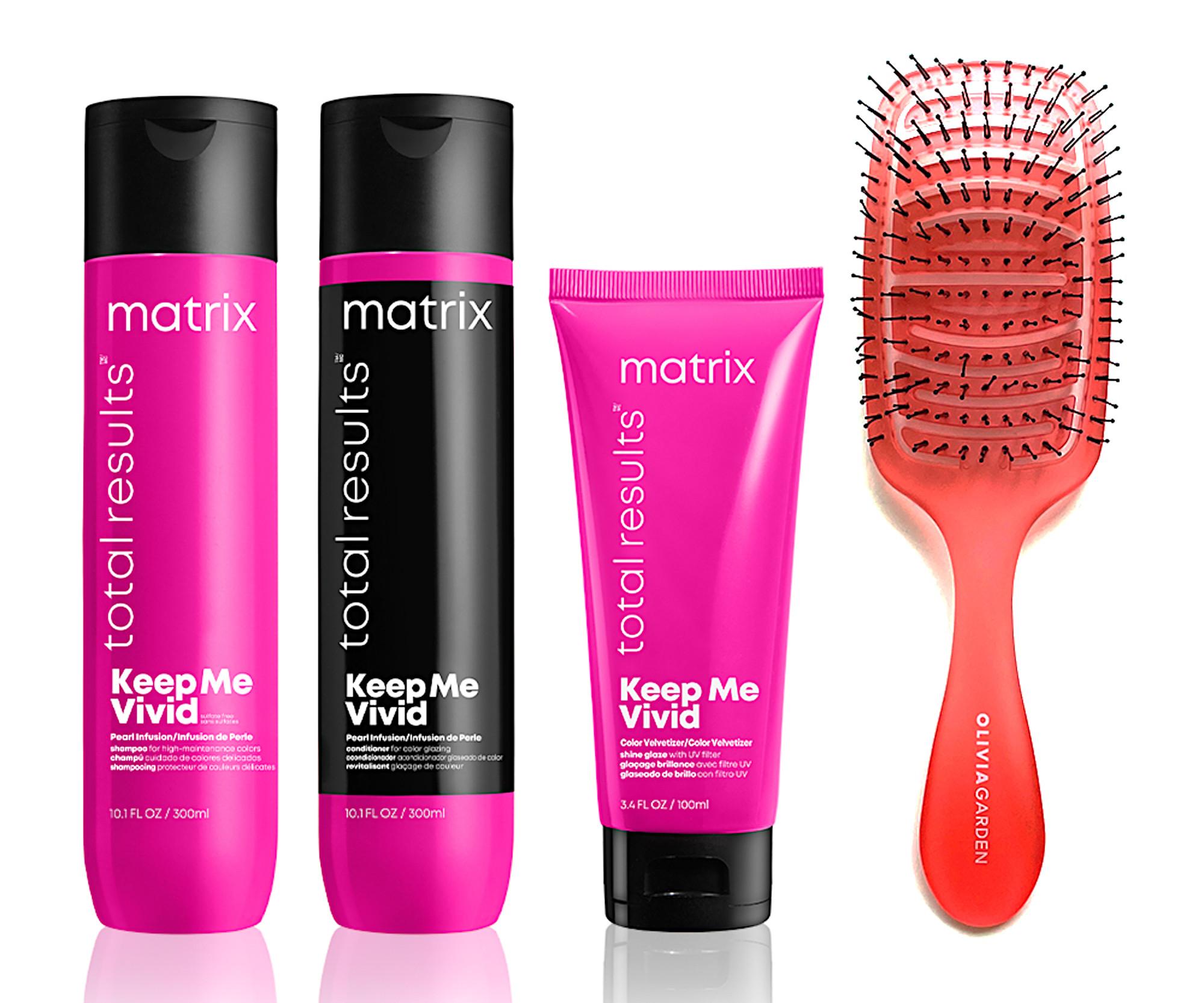 Sada pro barvené vlasy Matrix Keep Me Vivid + kartáč zdarma - Matrix ...