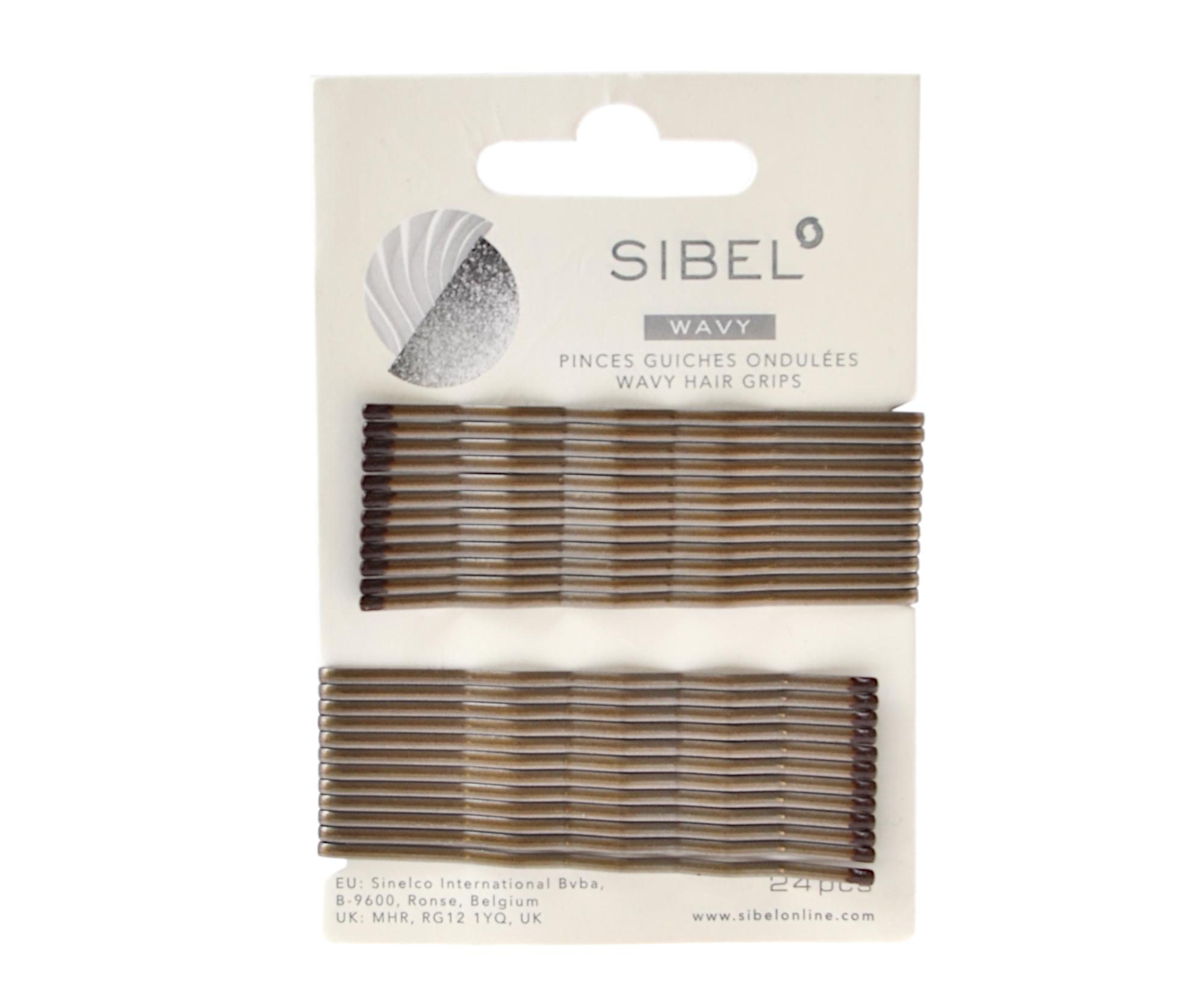 Vlnitá sponka Sibel Wavy - 7 cm, hnědá - 24 ks - Sibel | Svět ...